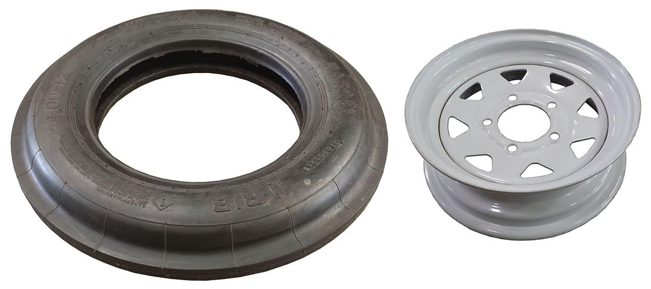 Single Rib Press Wheel Tyre Assembly (4" x 12") - BOSS Ag Parts