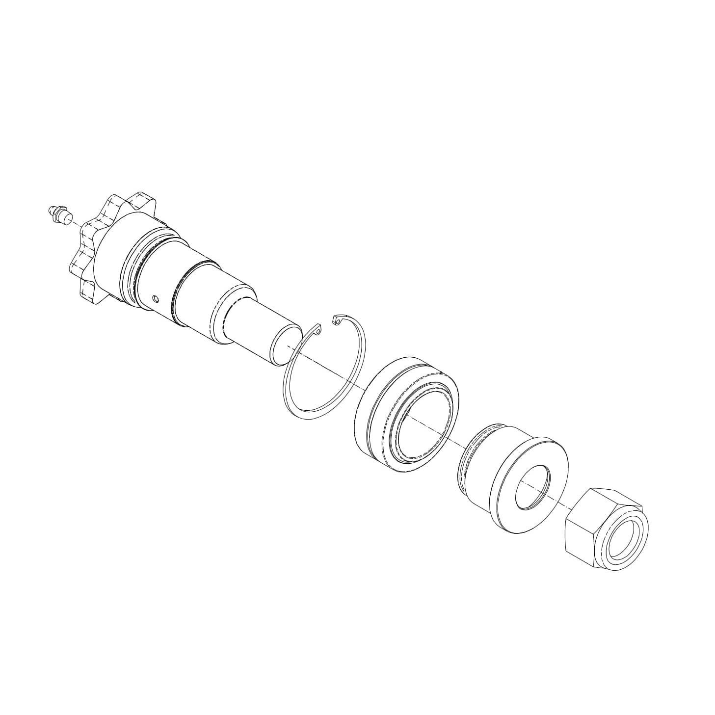 Frame Pin Kit (168.5mm) - 50mm Spherical Ball Bearing - Green - BOSS Ag ...
